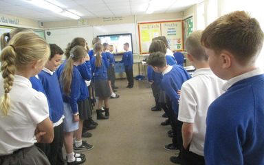 Elms set up a a conscience alley | Windy Nook Primary School