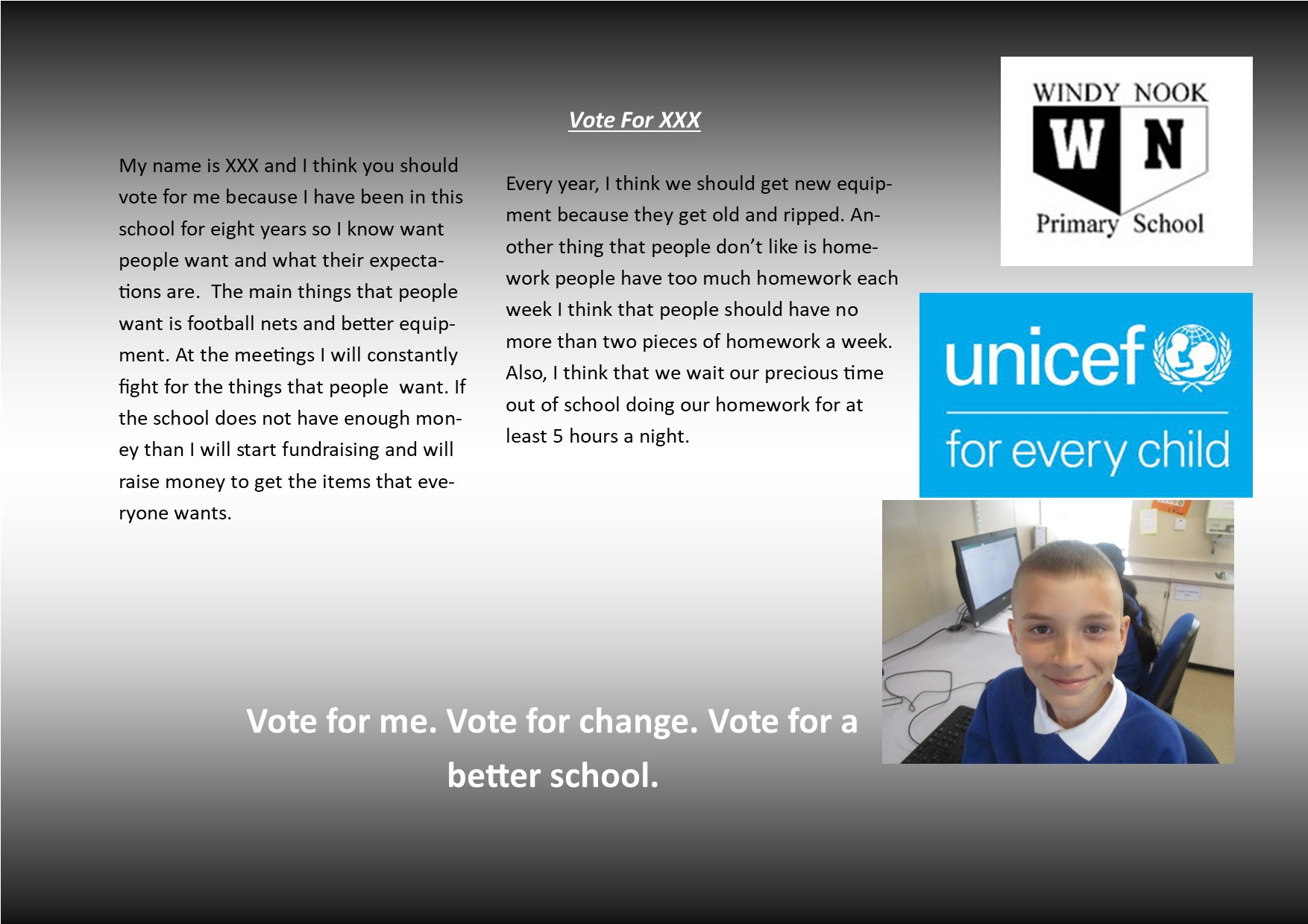 Election Leaflets! - Windy Nook Primary School