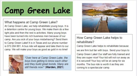 Choose Camp Green Lake | Windy Nook Primary School