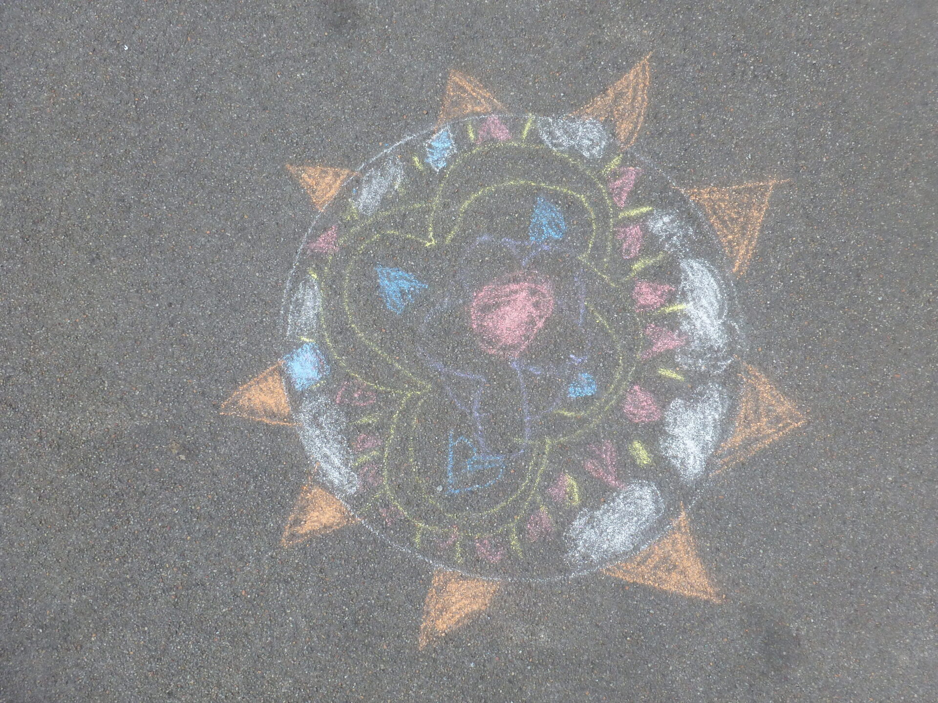Rangoli Patterns on the Yard | Windy Nook Primary School