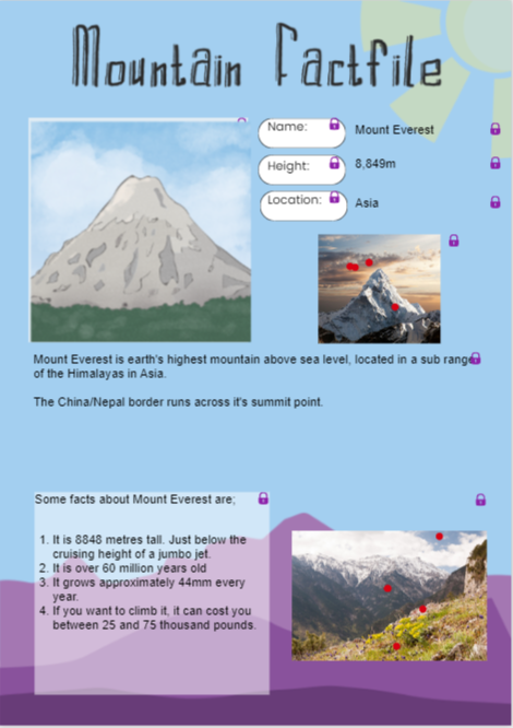 Mountain Fact Files | Windy Nook Primary School