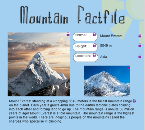 Mountain Fact Files | Windy Nook Primary School