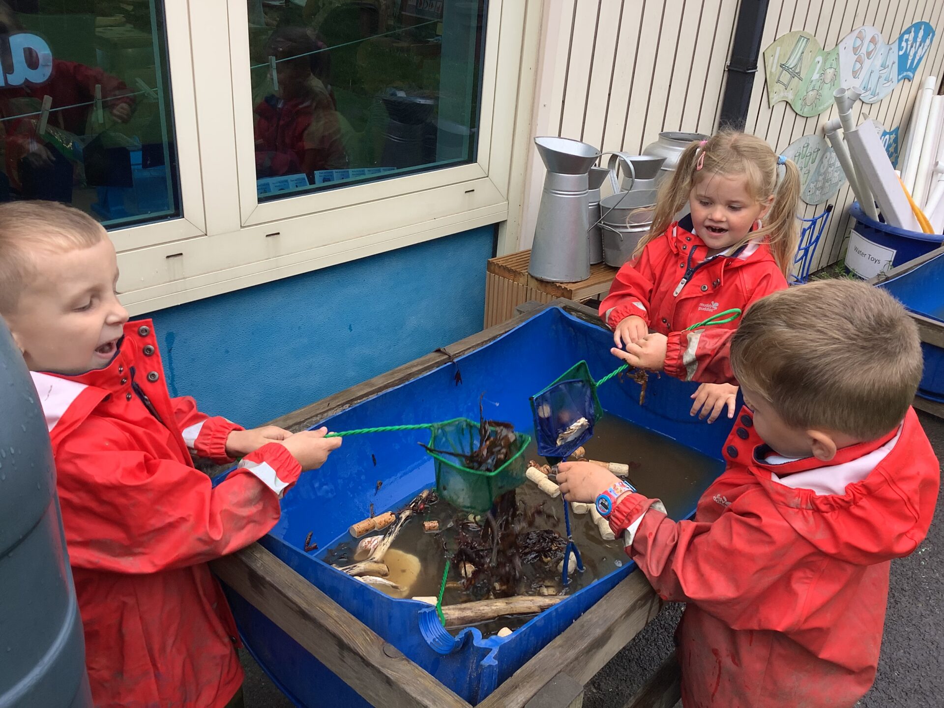 Nursery created some rock pools! - Windy Nook Primary School